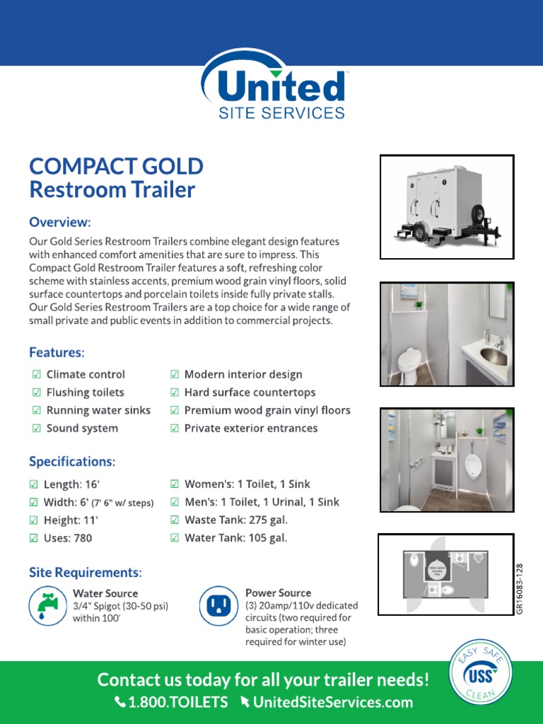 GR161.. - Compact Gold Restroom Trailer | PDF