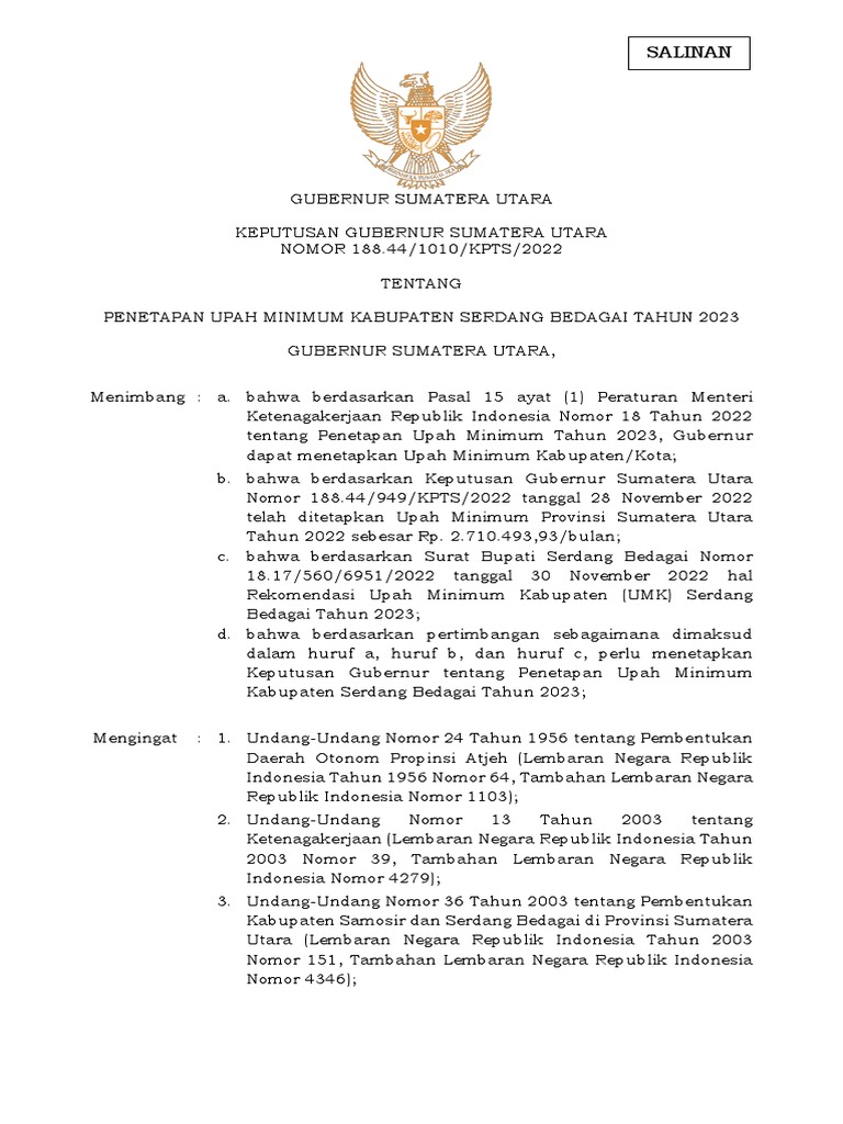 SK Umk Serdang Bedagai 2023 | PDF