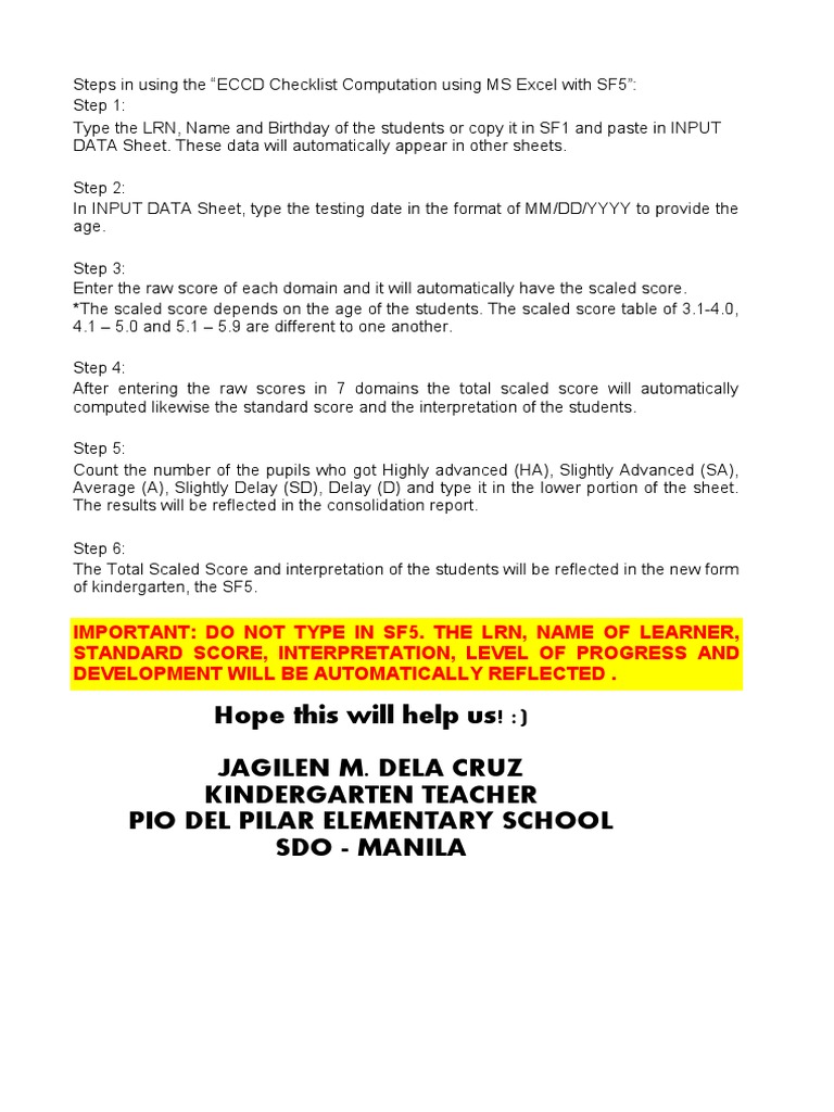 Bardias Es 2nd Eval Eccd Result Interpretation | PDF | Childhood | Human Development