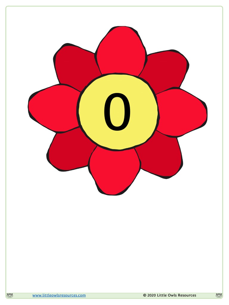 Flower+Numberline+0 100 READY To PRINT | PDF