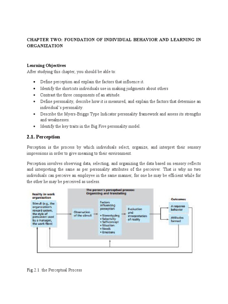 OB Ch.2 Handout | PDF | Attitude (Psychology) | Learning OB Ch.2 Handout | PDF | Attitude (Psychology) | Learning