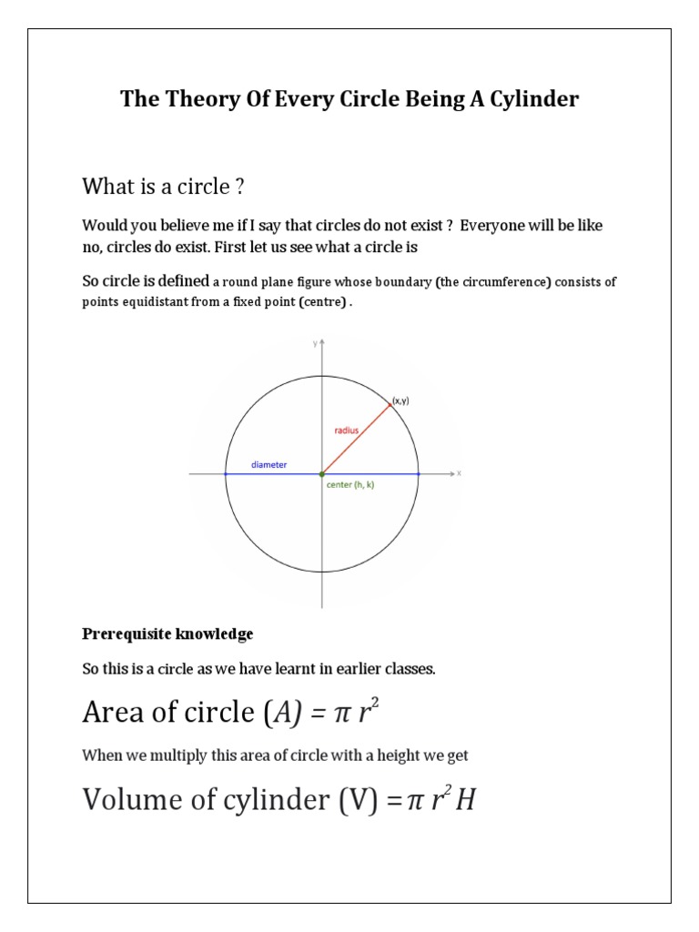Every Circle as a Cylinder Theory | PDF