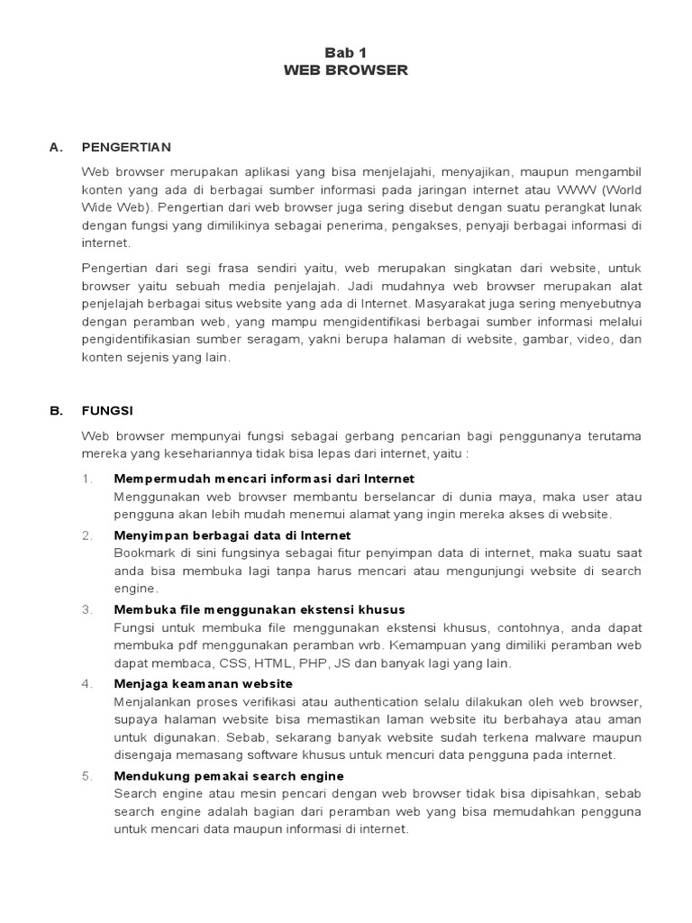 Bab 1 Web Browser | PDF
