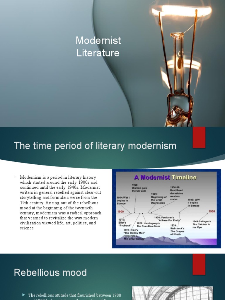 Modernist Literature - Arselona Petku | PDF | Modernism | Literary ...