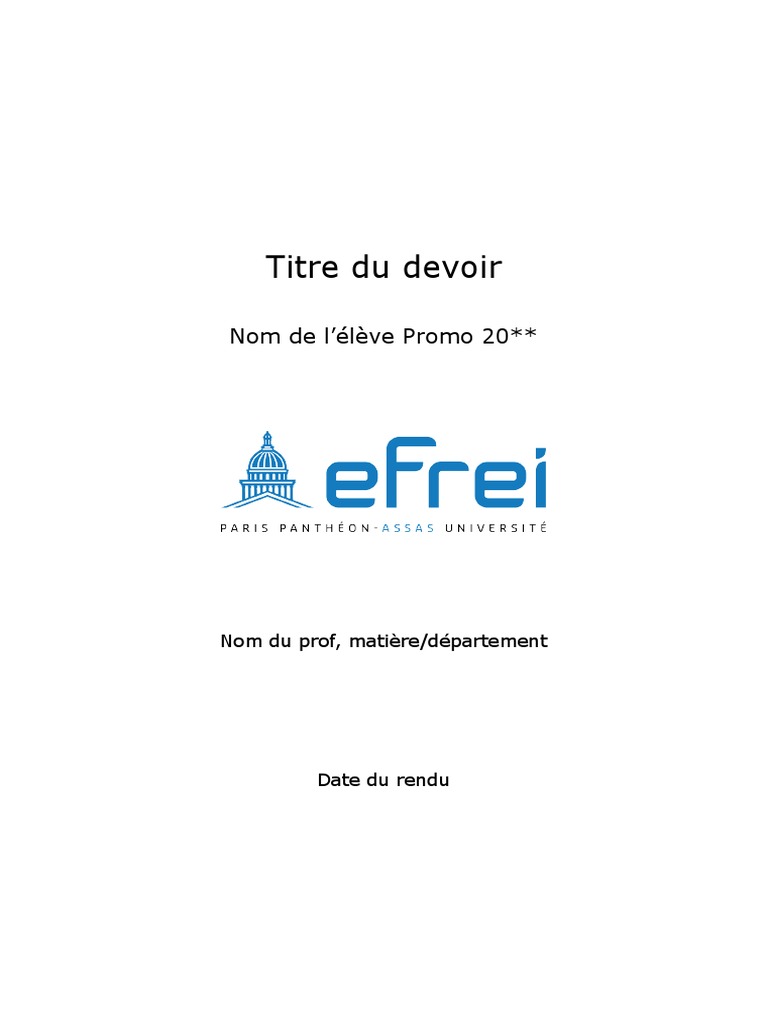 Rapport EFREI Paris | PDF