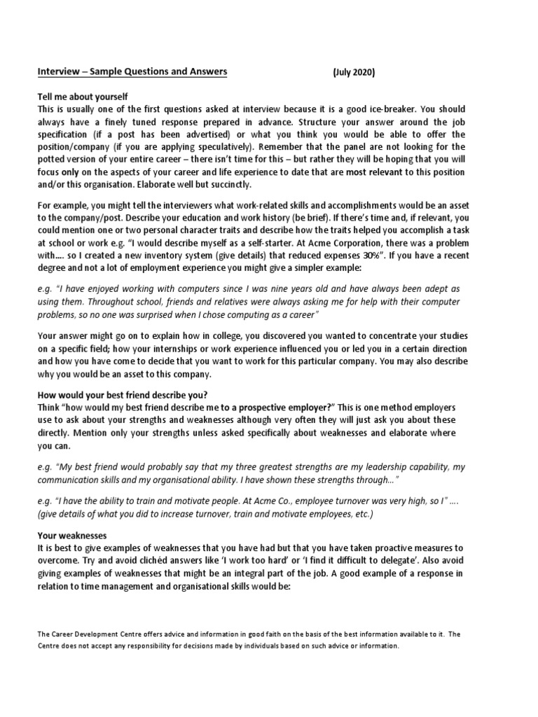 Interview Q&A Guide for Job Seekers | PDF | Employment | Salary