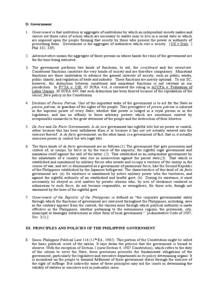 Principles and Policies of the Philippine Government | PDF | Strike ...