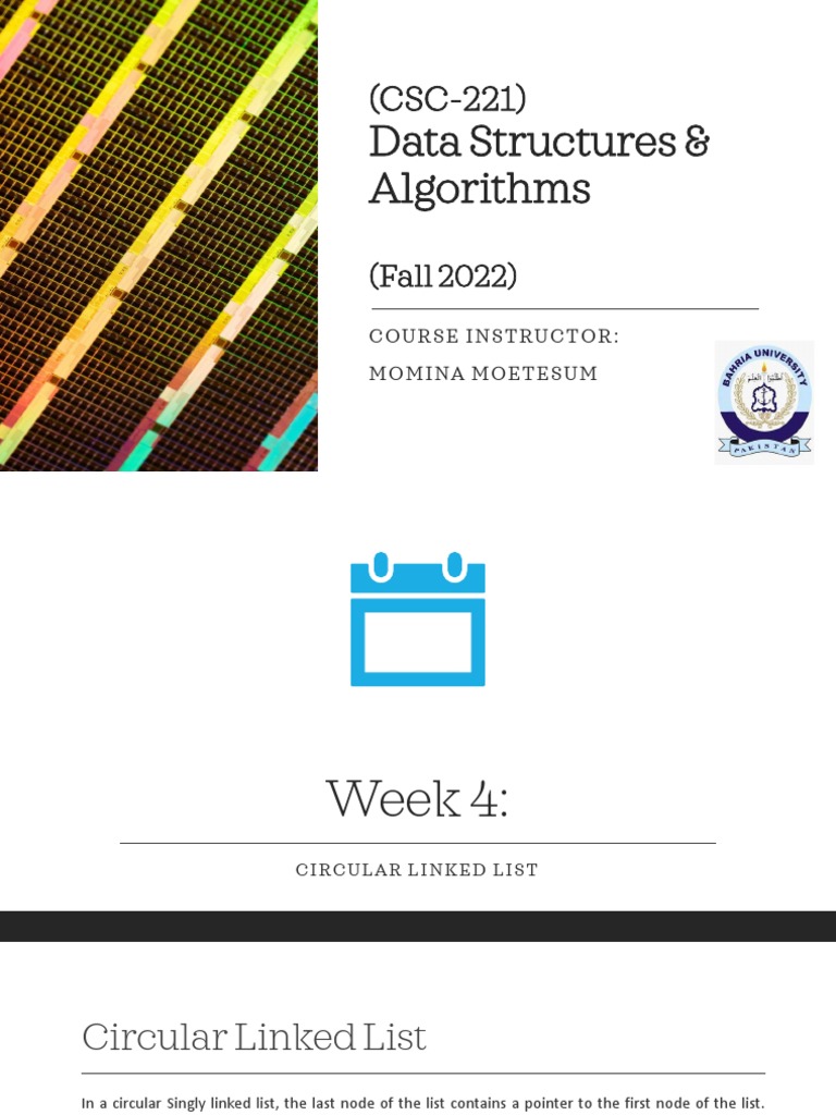 Week4 Linked List Variants Circular Linked List 19102022 121122pm Pdf Data Management