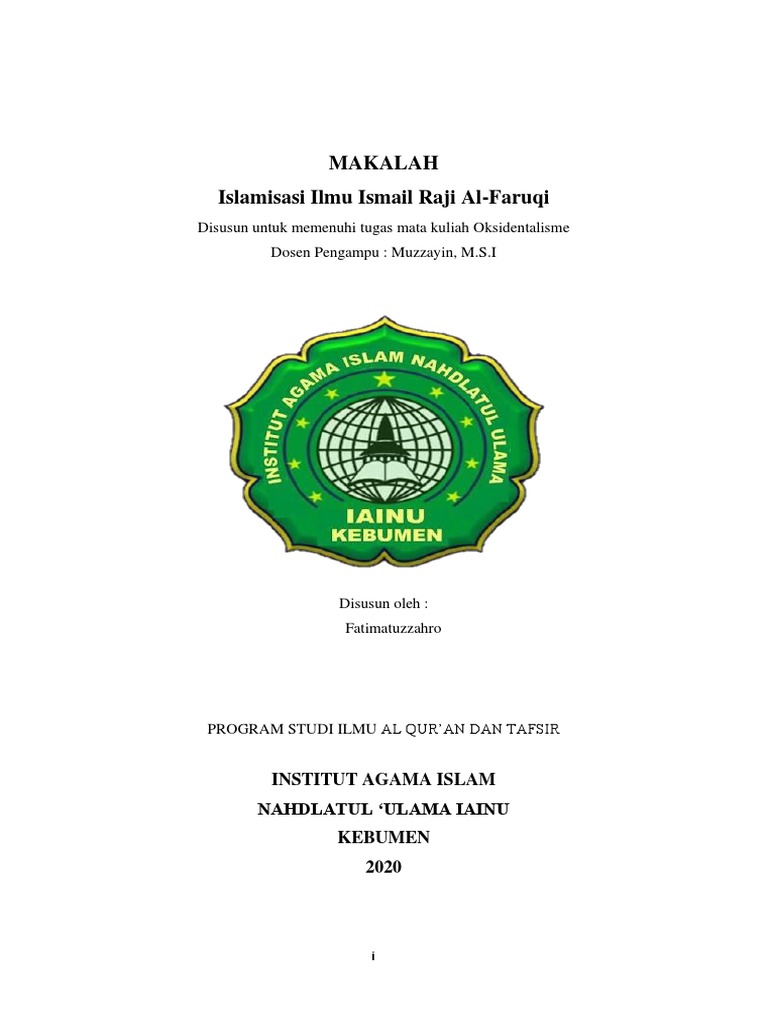 Makalah Islamisasi Ilmu Ismail Raji | PDF