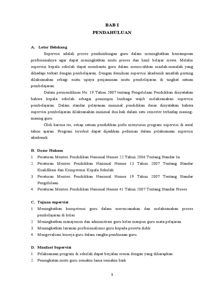 Laporan Supervisi Kepsek Doc Pkks 2022 | PDF