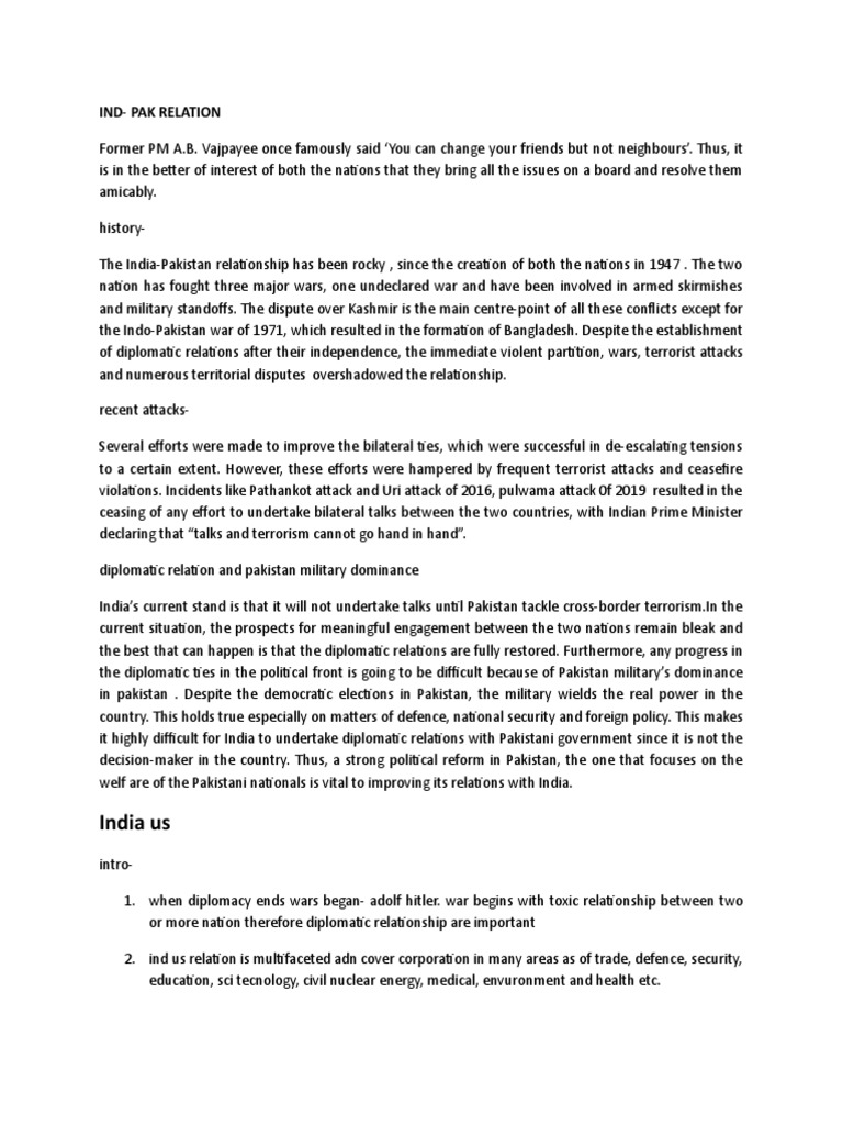 Lecture Tte | PDF | India–Pakistan Relations | International Relations
