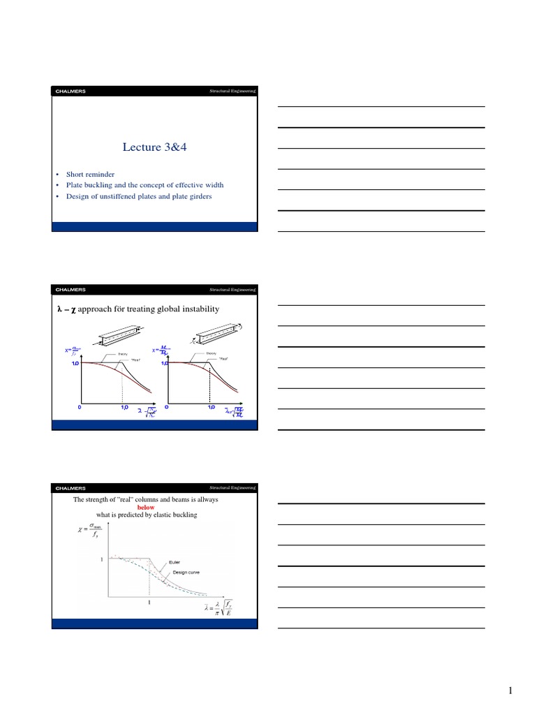 Lecture 3 Plate Buckling | PDF | Buckling | Bending Lecture 3 Plate Buckling | PDF | Buckling | Bending