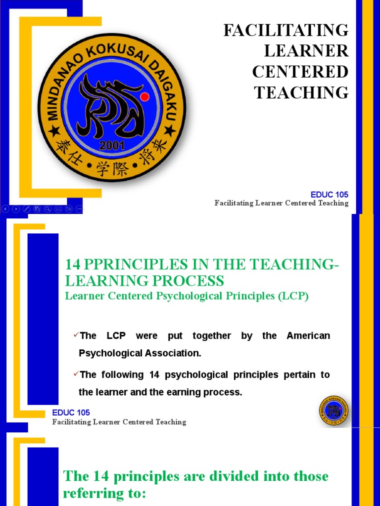 EDUC 105 - 14 Principles in The Teaching Learning Process | PDF