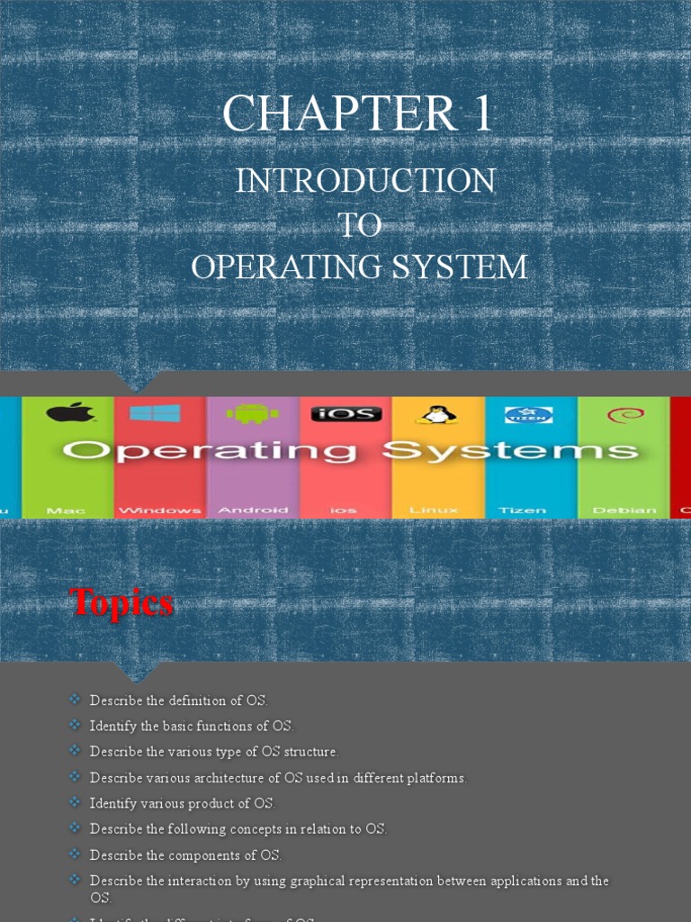 Chapter 1 | PDF | Operating System | Graphical User Interfaces