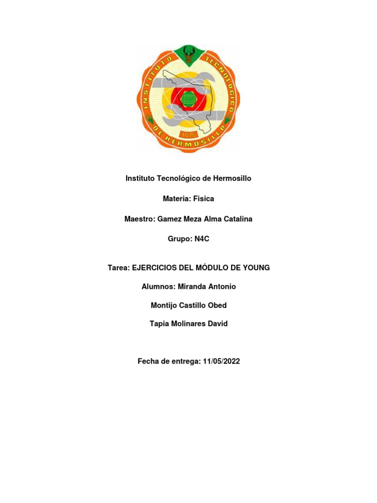 Ejercicios de módulo de Young y elongación de alambres | PDF | El ...