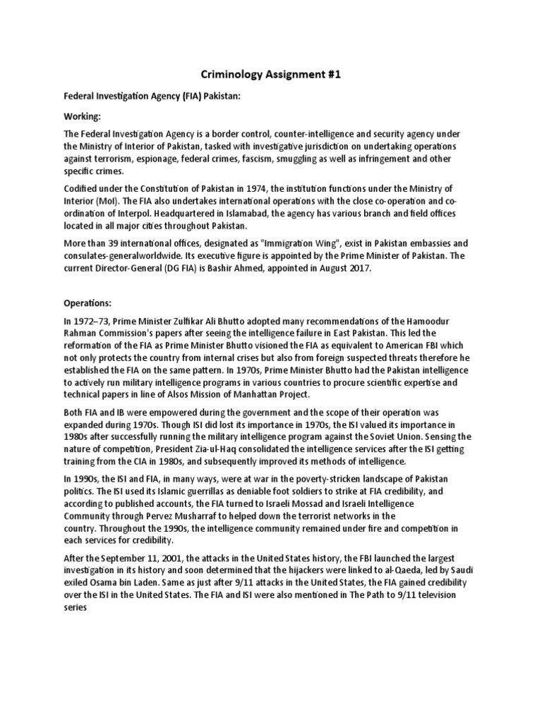 Criminology Assignment Jawad Channa | PDF | Nation | Justice