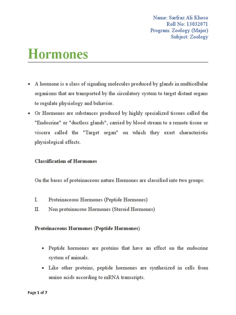 Hormones | PDF