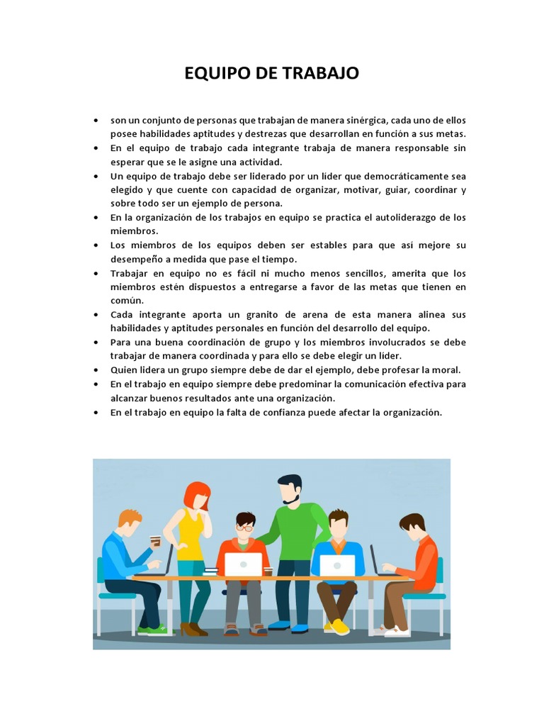 Equipo de Trabajo | PDF | Relaciones personales, crianza y desarrollo personal