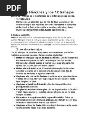 Hojas De Trabajo De Hércules