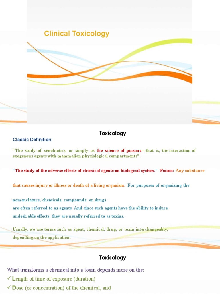Understanding Clinical Toxicology | PDF | Toxicology | Poison