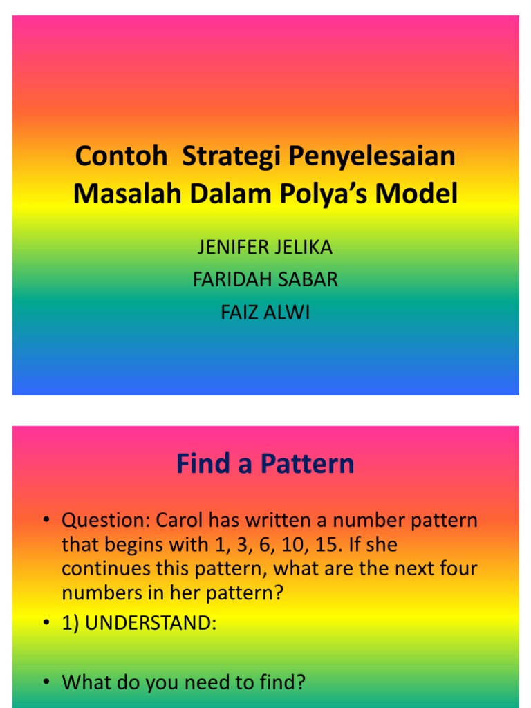 Contoh Strategi Penyelesaian Masalah Dalam Polya's Model | PDF | Teaching Mathematics | Leisure