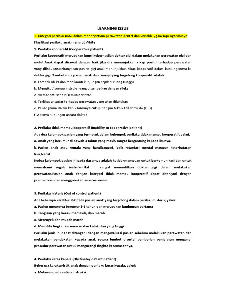 Learning Issue LBM 1 | PDF