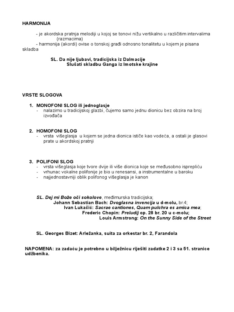 8 Harmonija I Glazbeni Slog | PDF