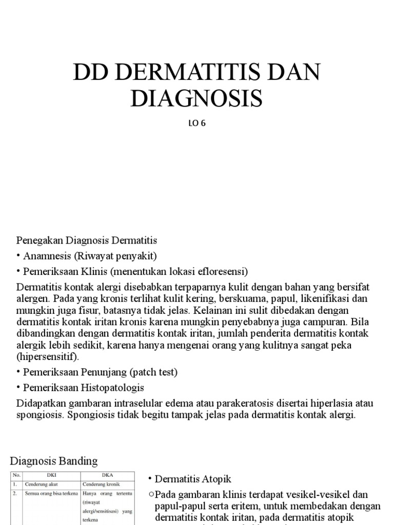 Dd Dermatitis Dan Diagnosis Pdf