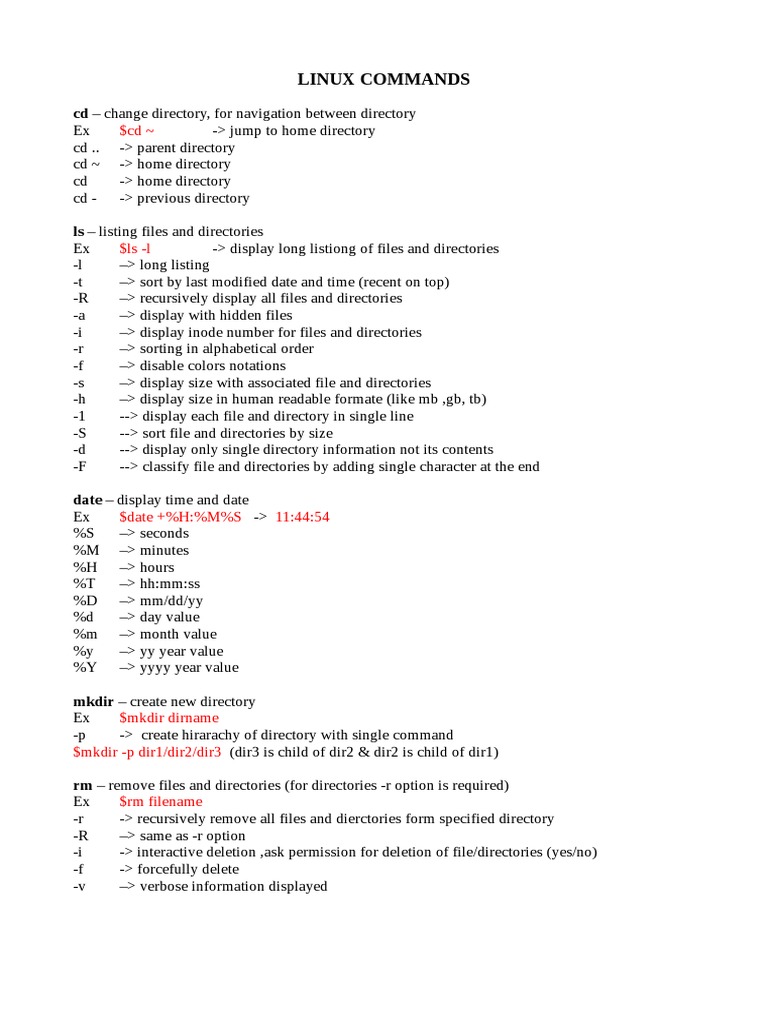 Linux Commands | Download Free PDF | File Transfer Protocol | Internet Protocols