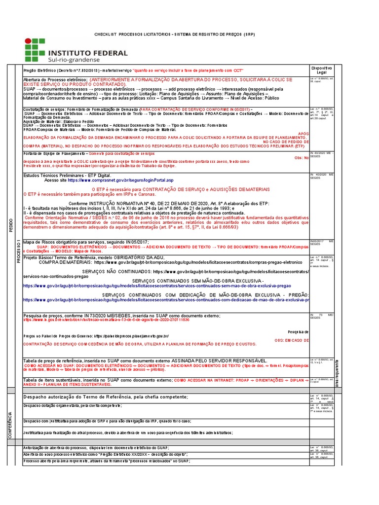 Check List SRP Atualizado Agosto 2022 | PDF | Justiça | Crime e violência