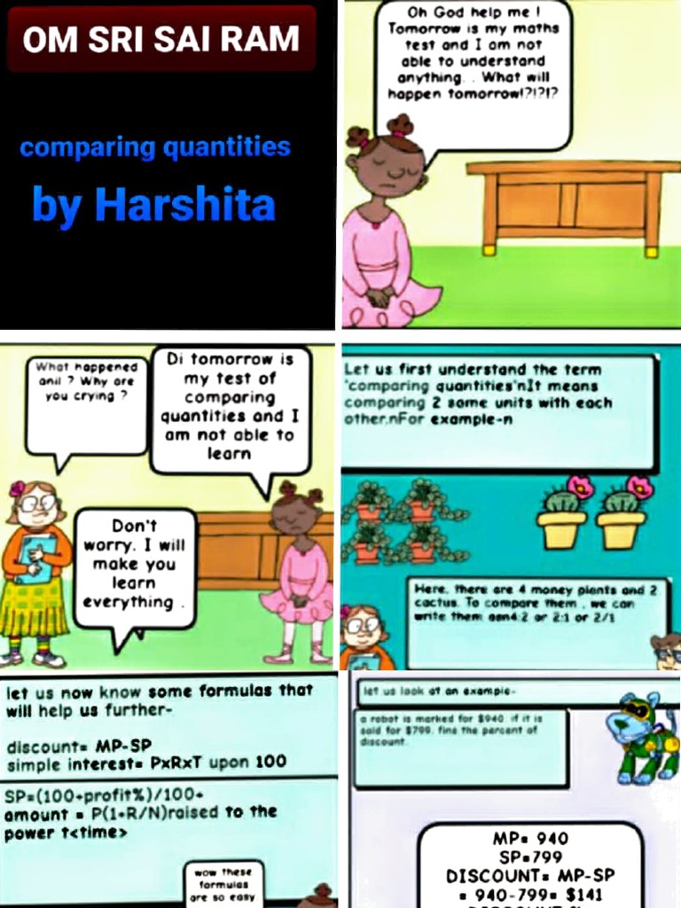 Comparing Quantities by Harshita | PDF | Economies
