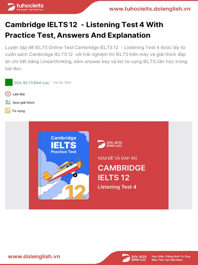 CAM12 - Listening Test 4 | PDF | Noise | Sound