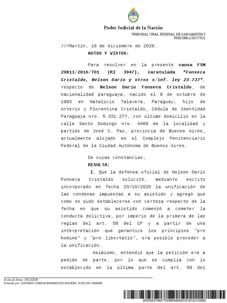 Fallo | PDF | Castigos | Sentencia (ley)