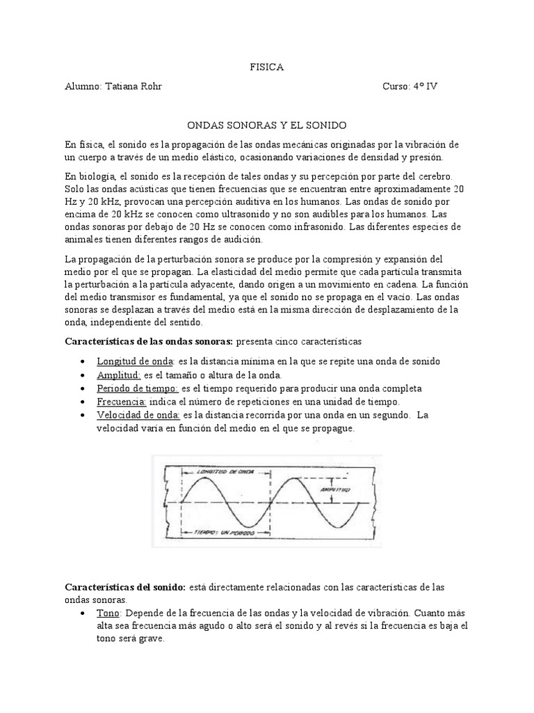 Ondas Sonoras | PDF | Olas | Sonido