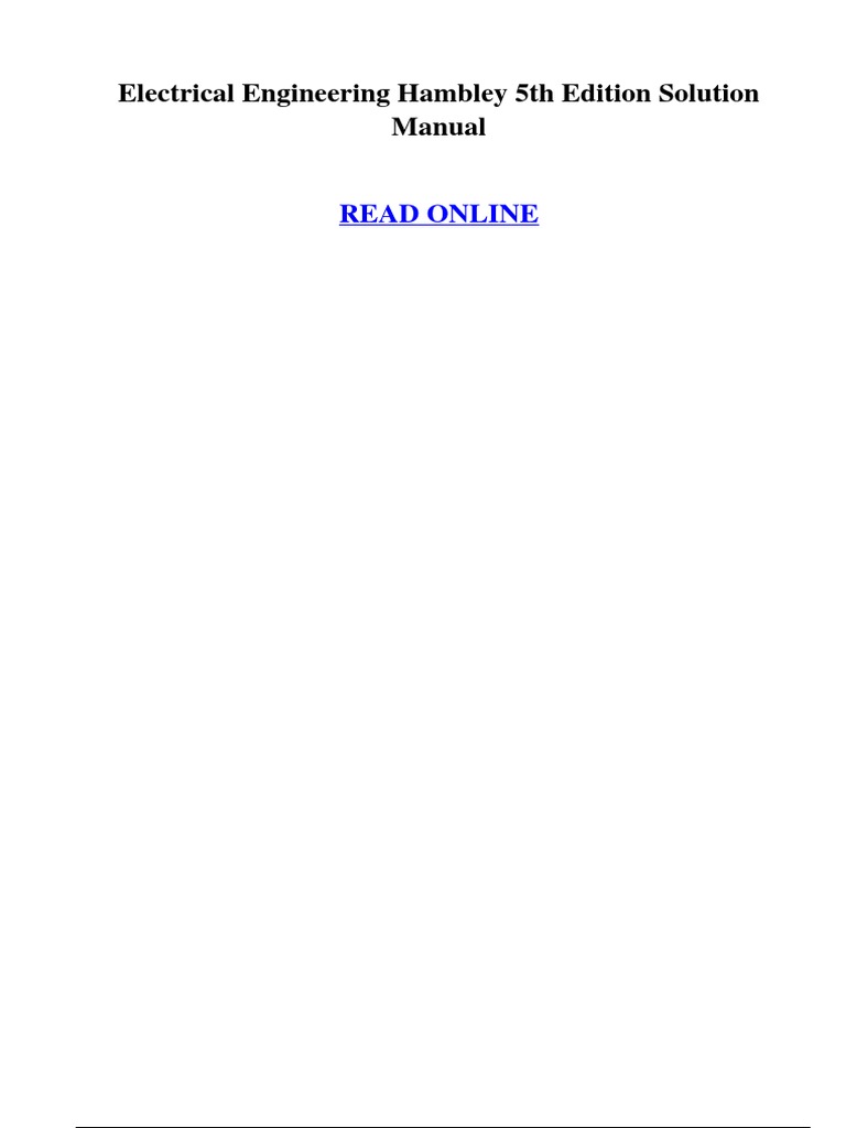 Solutions Manual for Electrical Engineering: Principles and ... Solutions Manual for Electrical Engineering: Principles and ...
