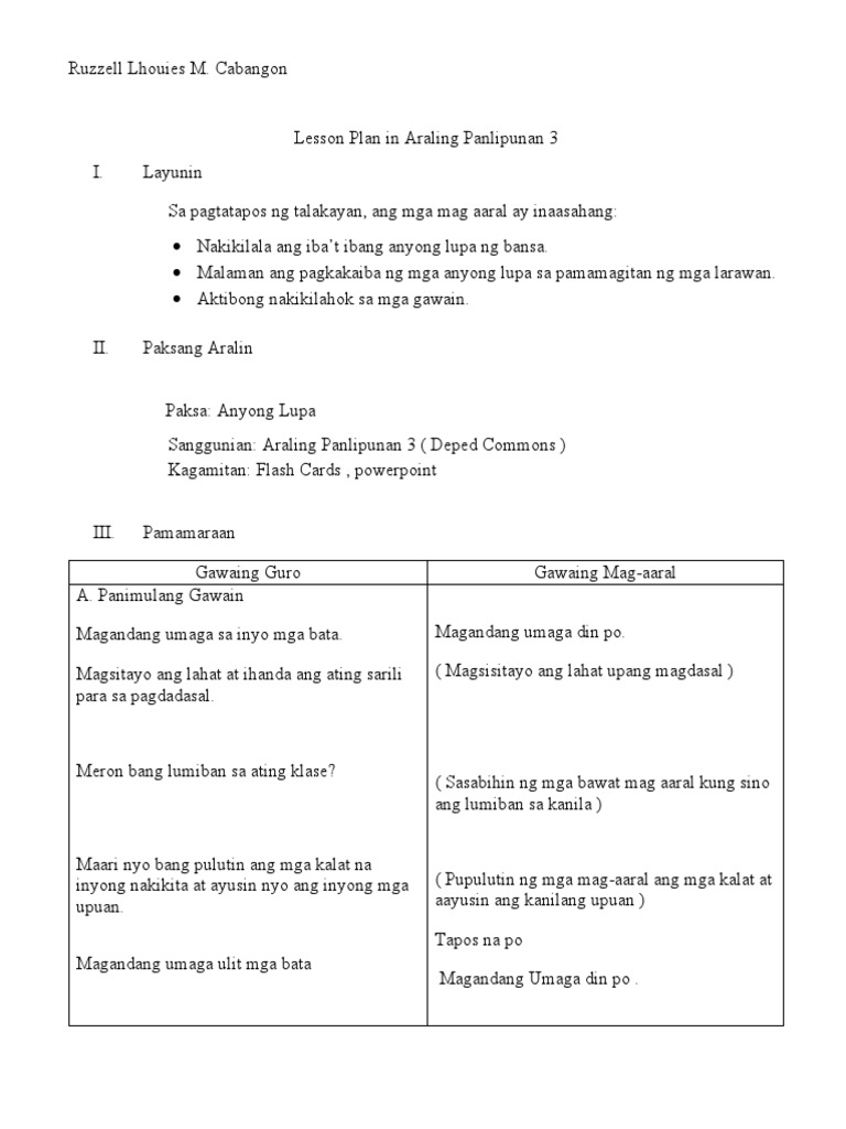 Lesson Plan APp | PDF