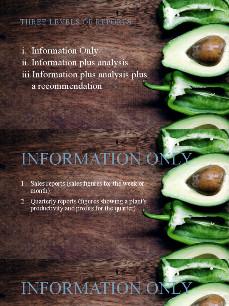 Three Levels of Reports | PDF