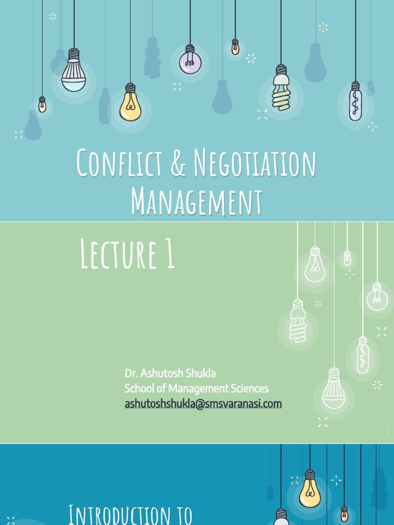 Lecture 1 Negotiation | Download Free PDF | Negotiation | Social Psychology