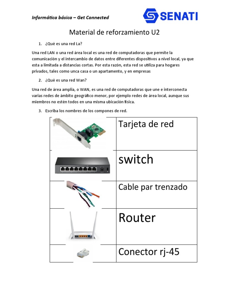 SINU-151 Unidad02 Material Reforzamiento RESUELTO | PDF | Red de computadoras | Internet