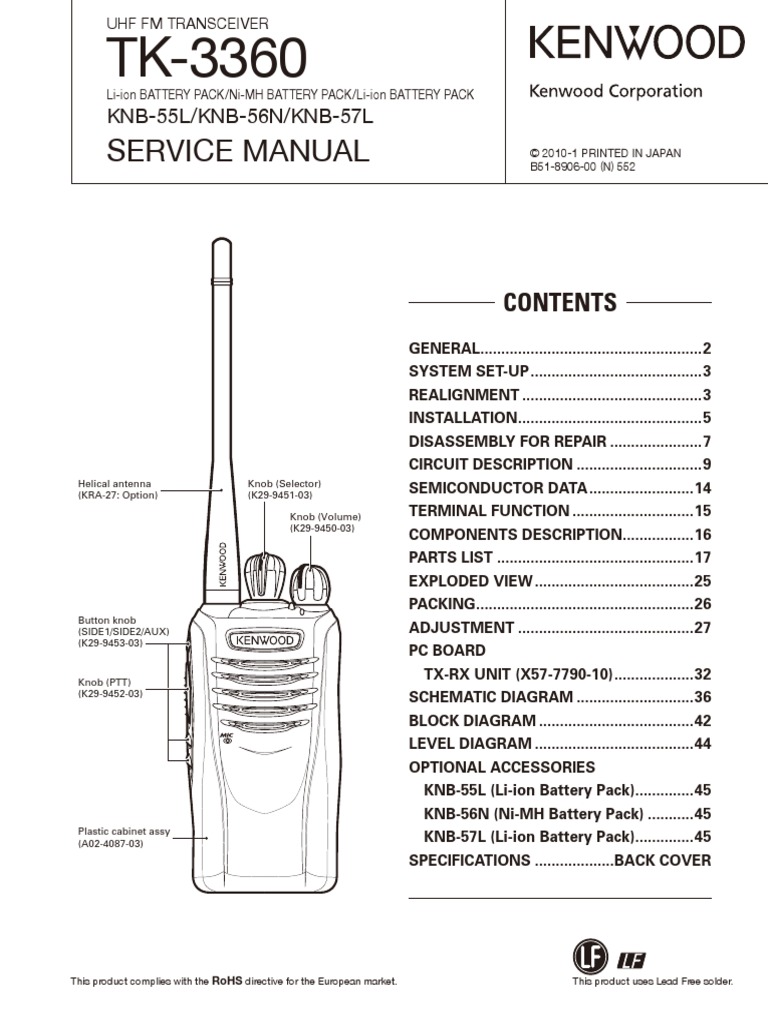 TK-3360 - B51-8906-00 - Kenwood | PDF | Amplifier | Usb