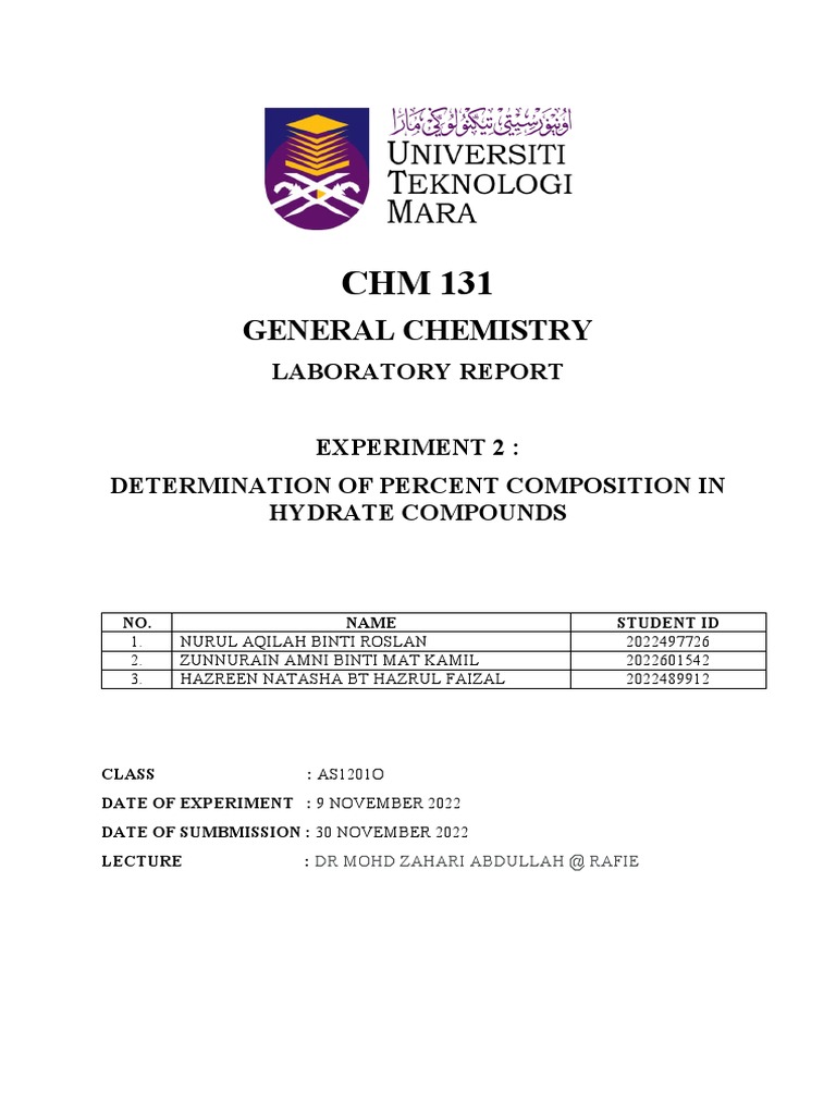 CHM 131 2 | PDF | Chemistry | Physical Sciences