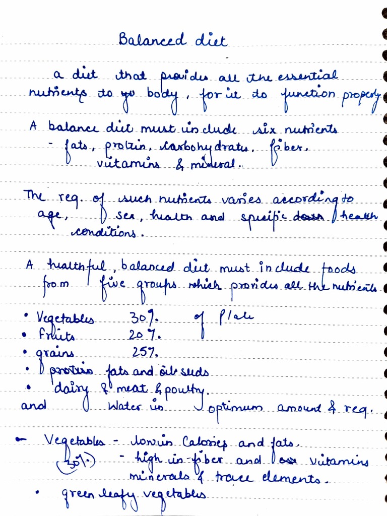 Balanced Diet | PDF