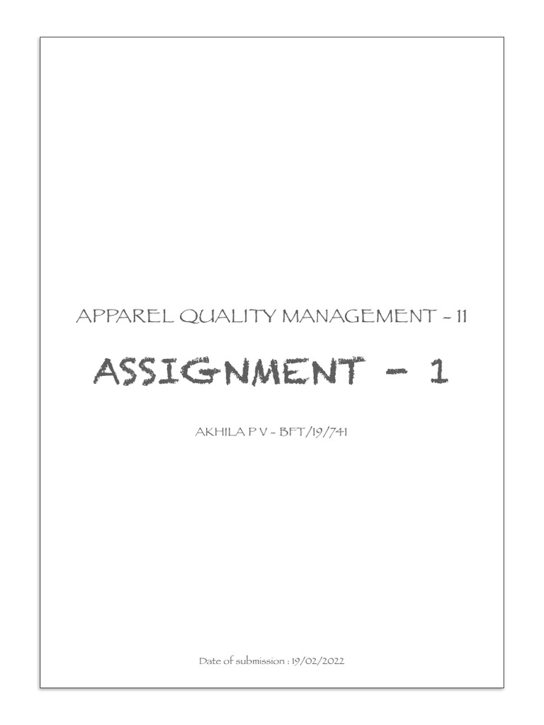 Apparel Quality Management Case Study Analysis PDF | PDF | Six Sigma ... Apparel Quality Management Case Study Analysis PDF | PDF | Six Sigma ...