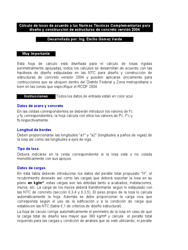 Losas Mexico RCDF NTC 2004 | PDF | Elementos arquitectónicos | Materiales