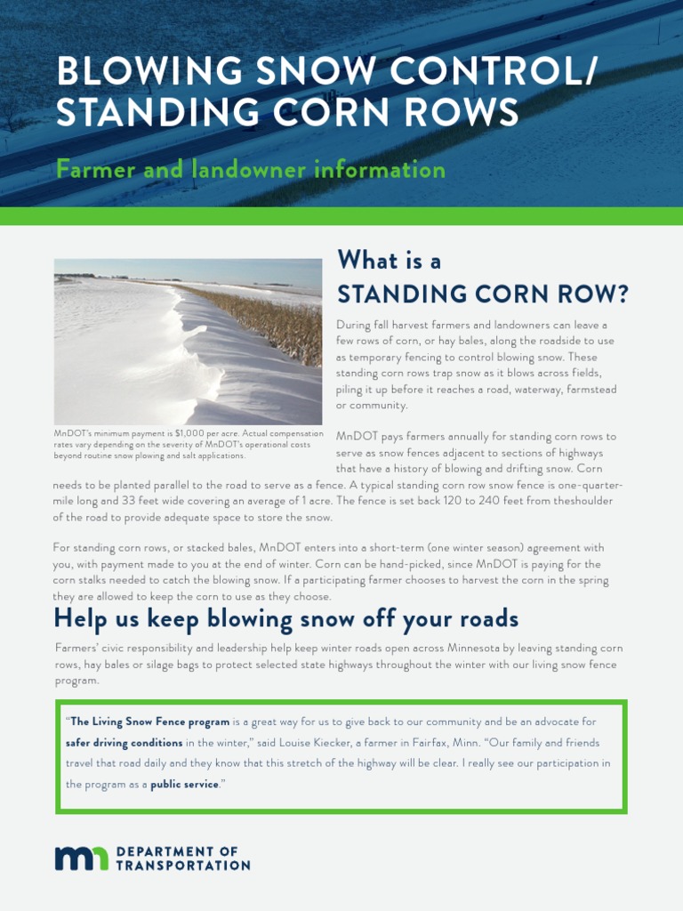 Winter 2021 To 2022 Standing Corn Row Handout - bsc-14990724-V1 | PDF ...