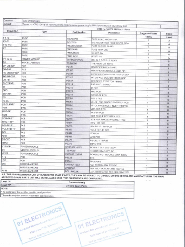 Spare Part List Modified Stamped - 2 | PDF | Information And ...