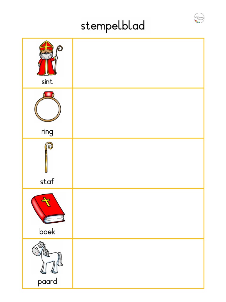 3 Stempel Werkbladen Sint | PDF