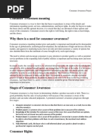 Introduction To Consumer Awareness | PDF | Sales | Questionnaire