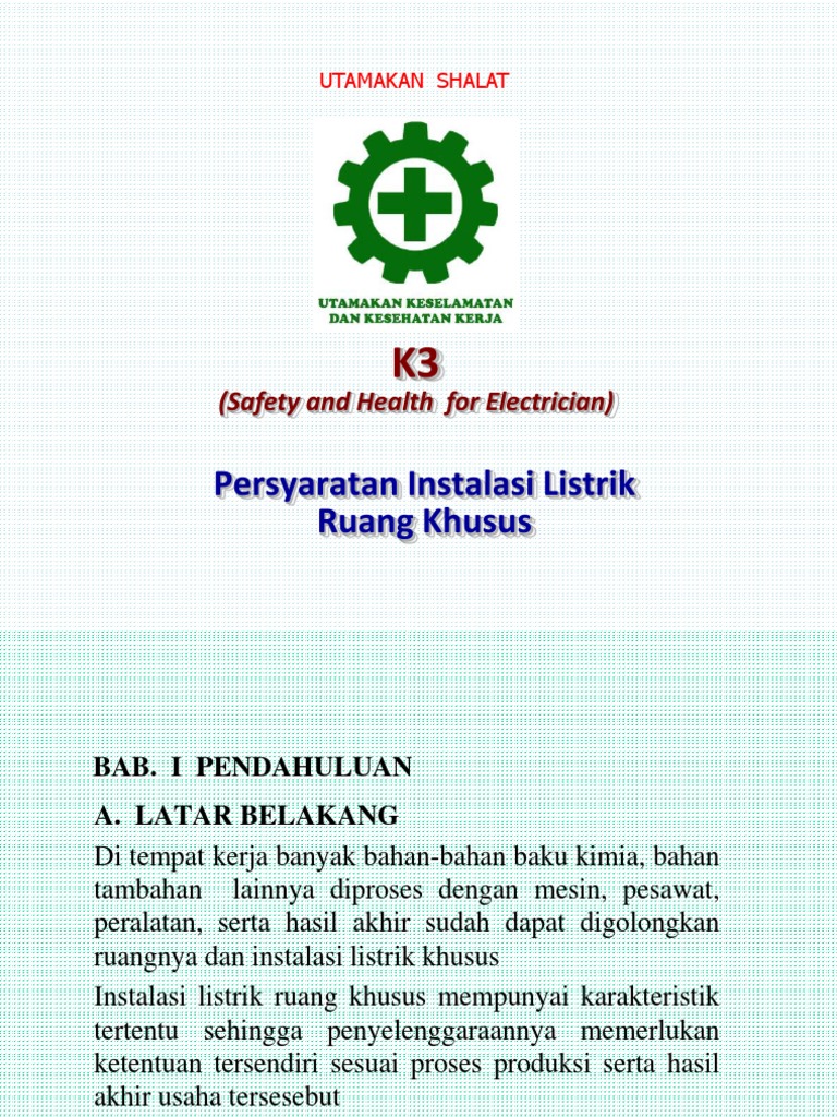 Instalasi Listrik Ruang Khusus | PDF