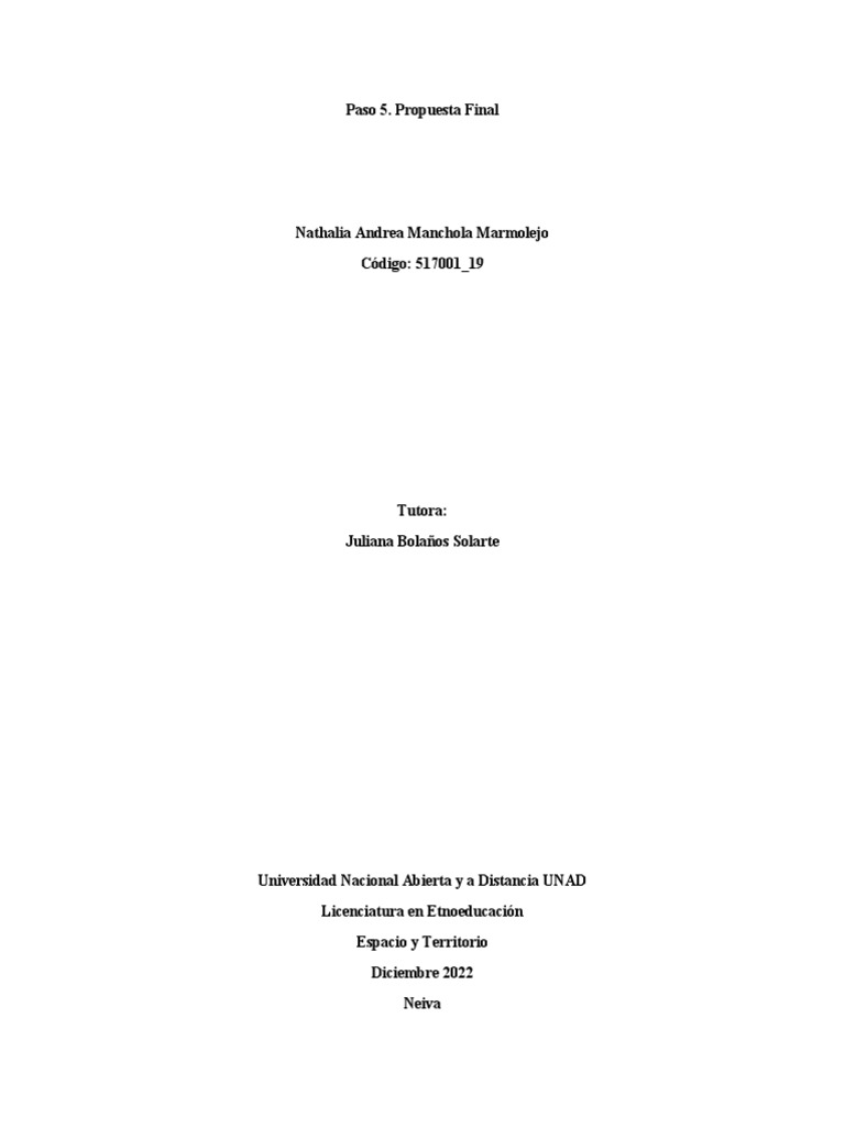 Propuesta Final Paso5 | PDF